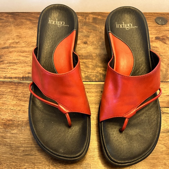 Clarks | Shoes | Clarks Indigo Sandal Leather With Black Rubber Sole ...